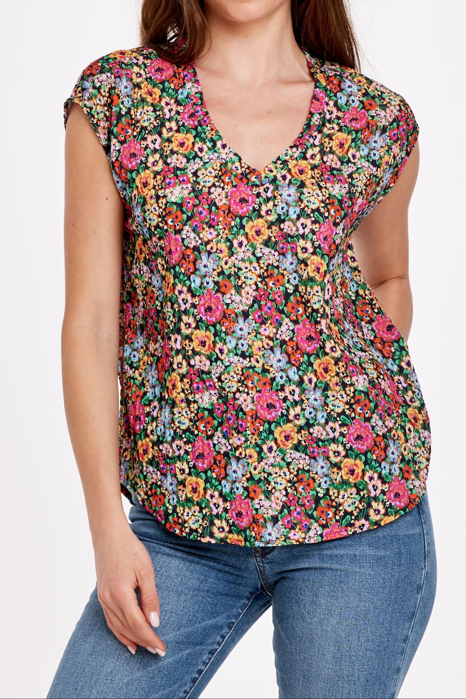 YANIS PRINTED TOP GLADIOLUS FLOWER BED – DEAR JOHN DENIM